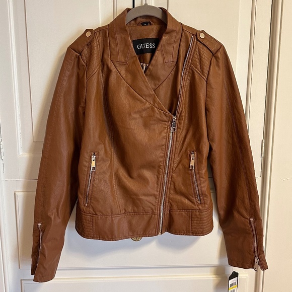 Guess | Jackets & Coats | Nwt Guess Faux Leather Moto Jacket | Poshmark